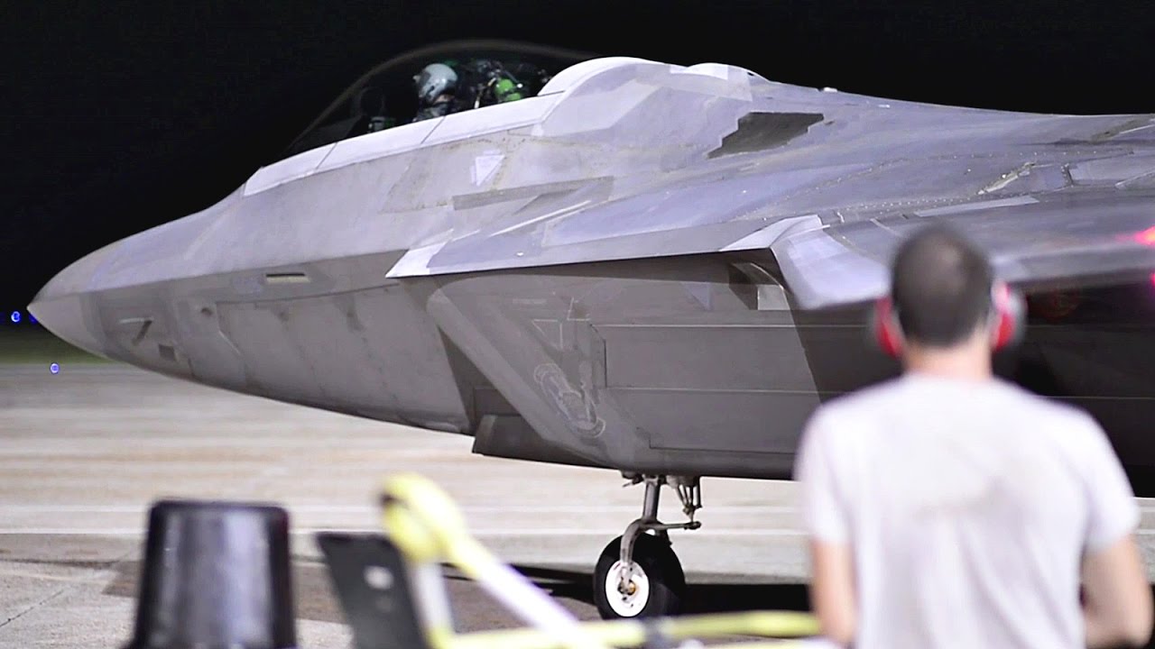 F-22 Night Operations At Tyndall Air Force Base | AIIRSOURCE
